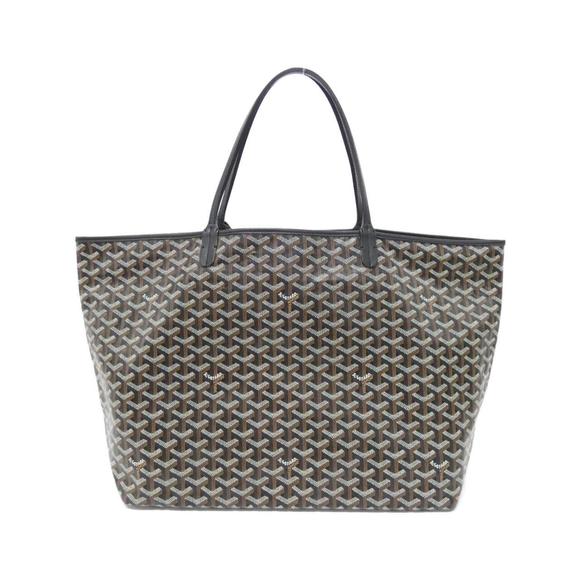Goyard | Bags | Goyard Saint Louis Gm Tote Handbag Black Coated Canvas ...